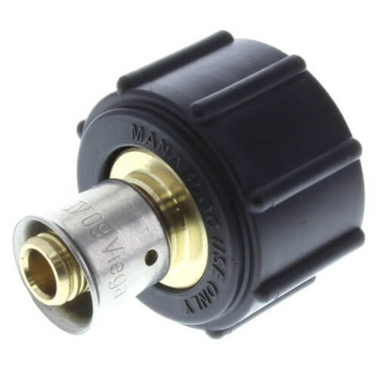 Viega 96101 PEX Press Port Adapter, 3/8" Press x 1/2" Port, Zero Lead