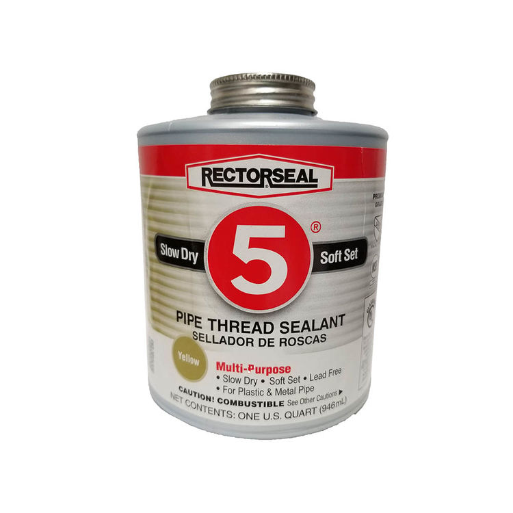 Rectorseal No. 5 Pipe Thread Sealant w/ Brush, 1 qt, 25300