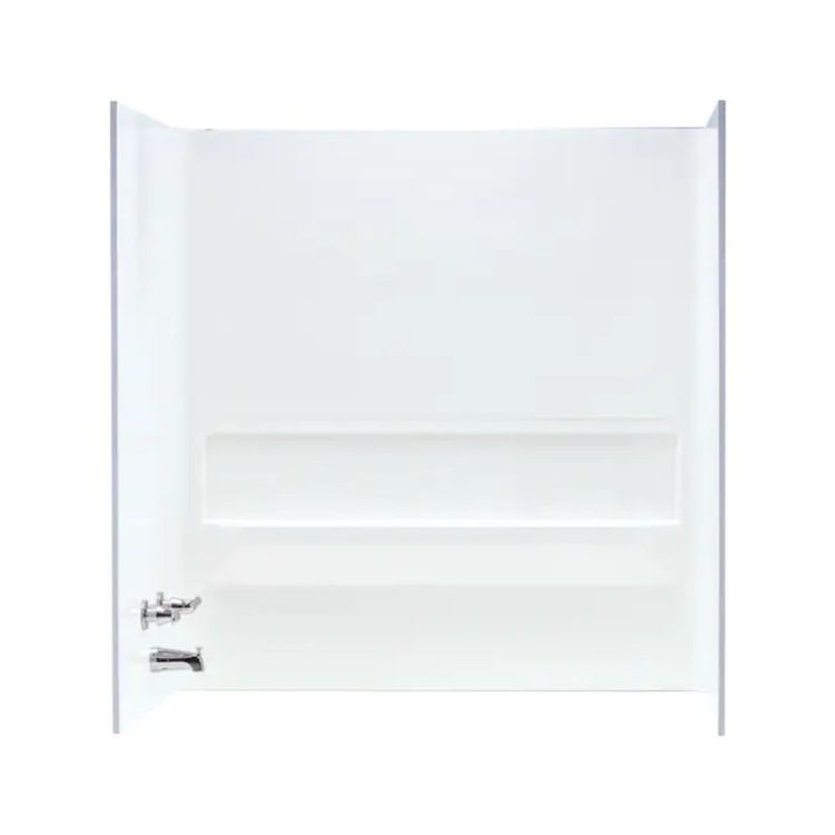 Mustee 660WHT TOPAZ 60" x 30" Premium Fiberglass Bathtub Wall, White