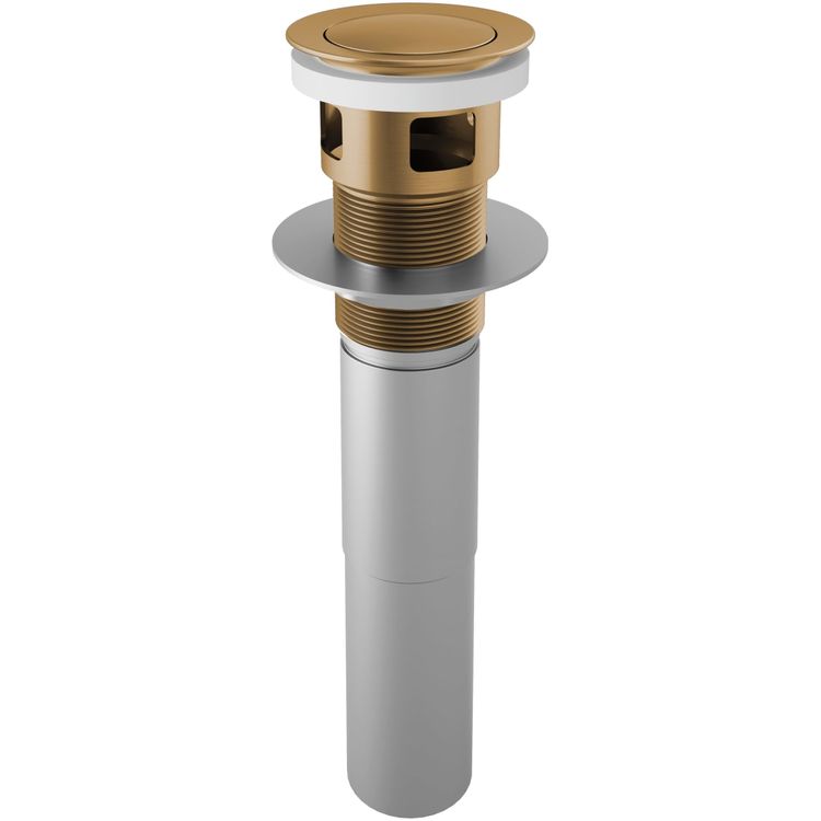 Brizo RP81628GL Luxe Gold Push Button Pop-Up with Overflow