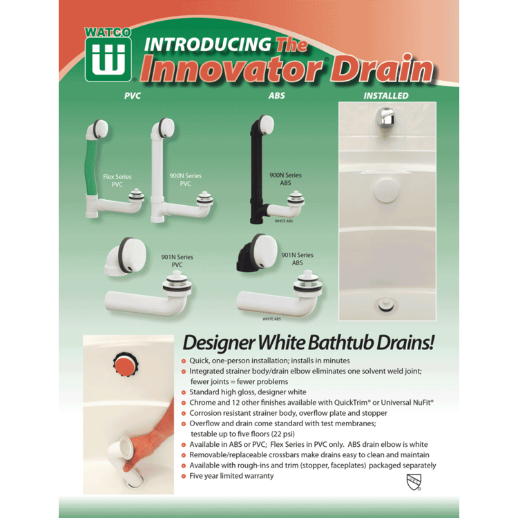 Watco 18009-CP Innovator Overflow Plate Kit, Polished Chrome