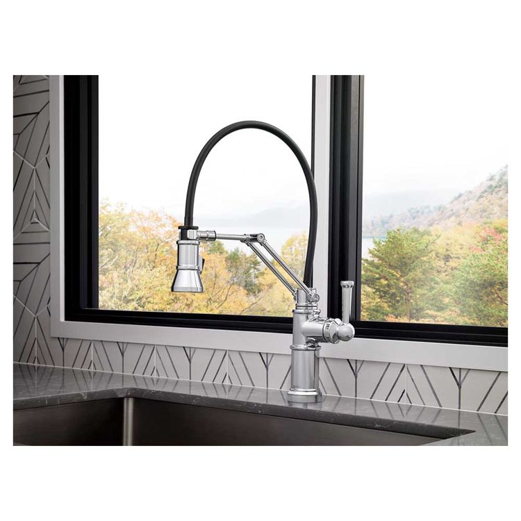 Brizo 63225LF-PC Chrome Single Handle Articulating Arm Kitchen Faucet