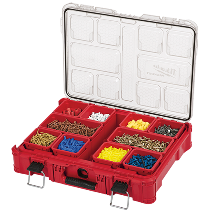 Milwaukee 48-22-8430 PackOut Organizer, 10 Removable/Mountable Bins