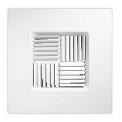 10" x 10" Adjustable Modular Core Diffuser in T-Bar Panel w/ 10" Collar ...