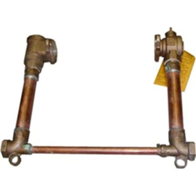 2" Meter Setter FIP x FIP Brass with Double Check Valve | PlumbersStock
